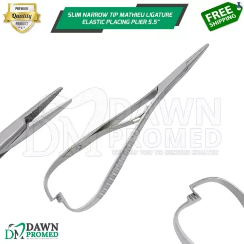 Slim Narrow Tip Mathieu Ligature Elastic Placing Plier 5.5" Ortho Plier ...