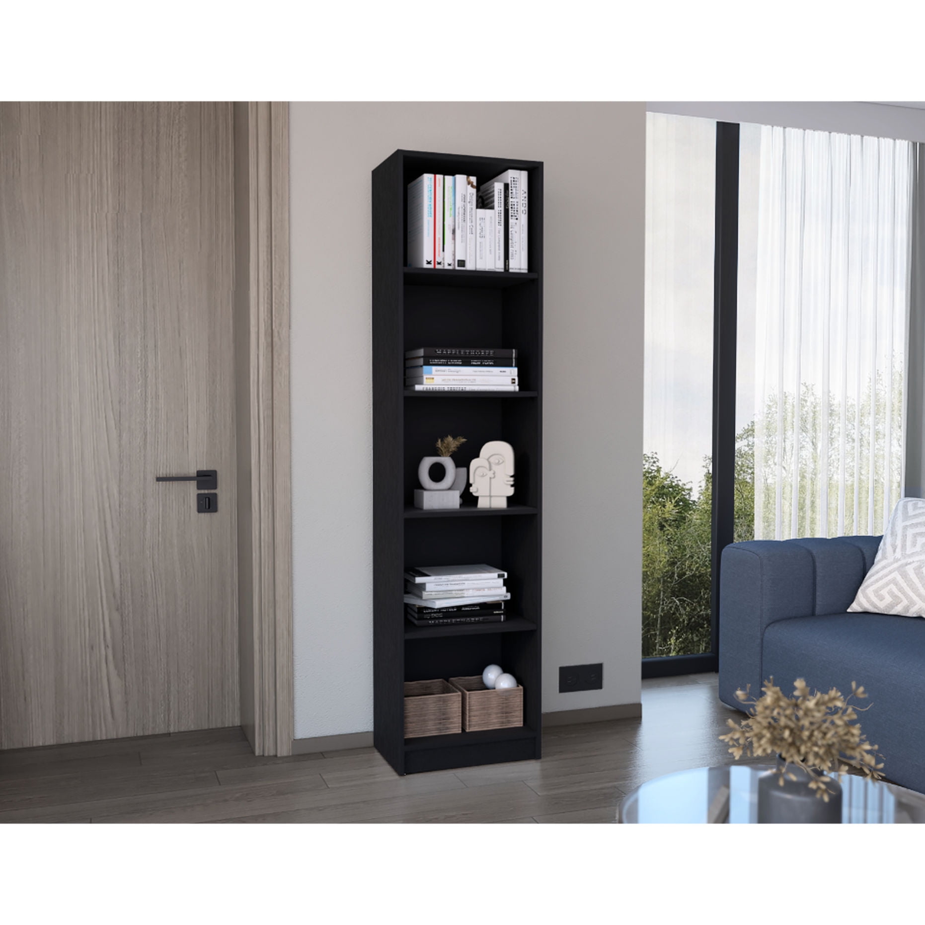Slim Office Bookcase+Compact Design"-"Crowded Office+Save Floor Space ...