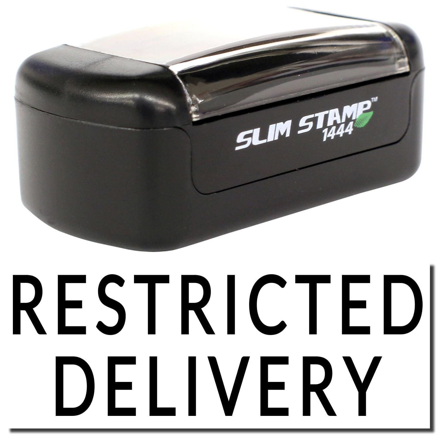 Slim Pre-Inked Restricted Delivery Stamp, Slim 1444, Ultra Slim Design ...