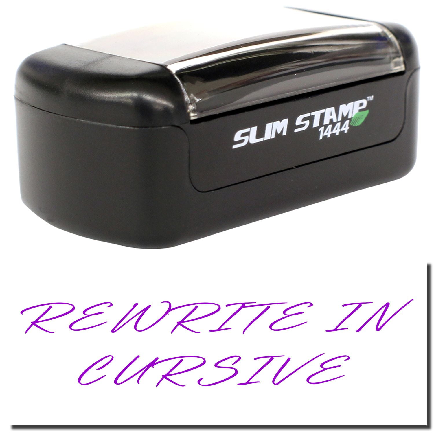 Slim Pre-Inked Rewrite In Cursive Stamp, Slim 1444, Ultra Slim Design ...