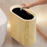 Slim Press Top Flip Lid Trash Can - Space-Saving Narrow Storage Bin for ...