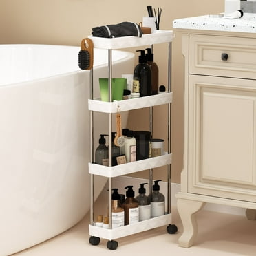 iMounTEK 3-Tier Slimline Pantry Storage Cart with Wheels, Mobile ...