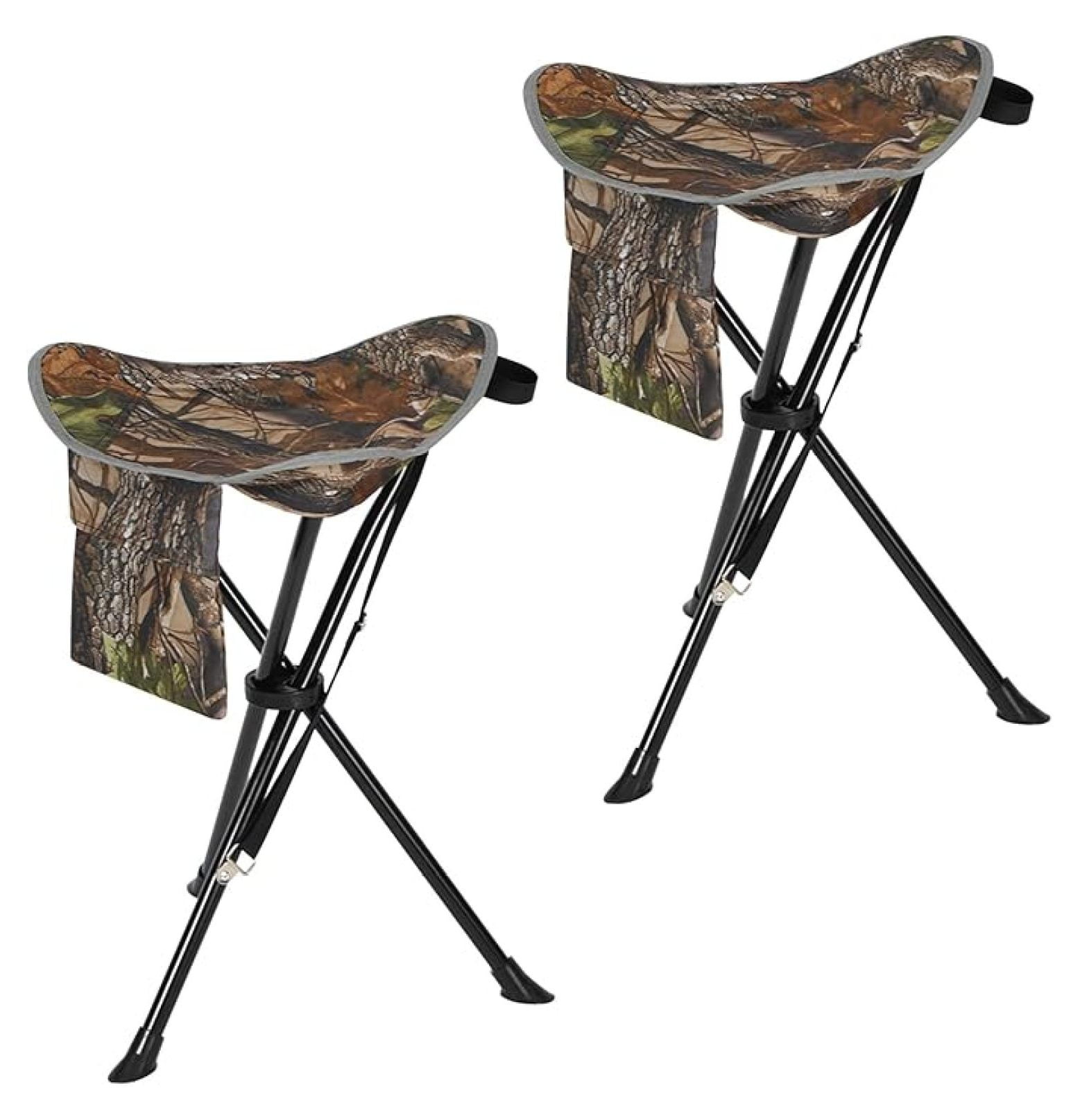 2 Pack Extra Tall Folding Tripod Stools for Adults, Lightweight ...