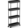 SOYO 4 Tier Slim Rolling Storage Cart Organizer, Mobile Shelving Unit ...