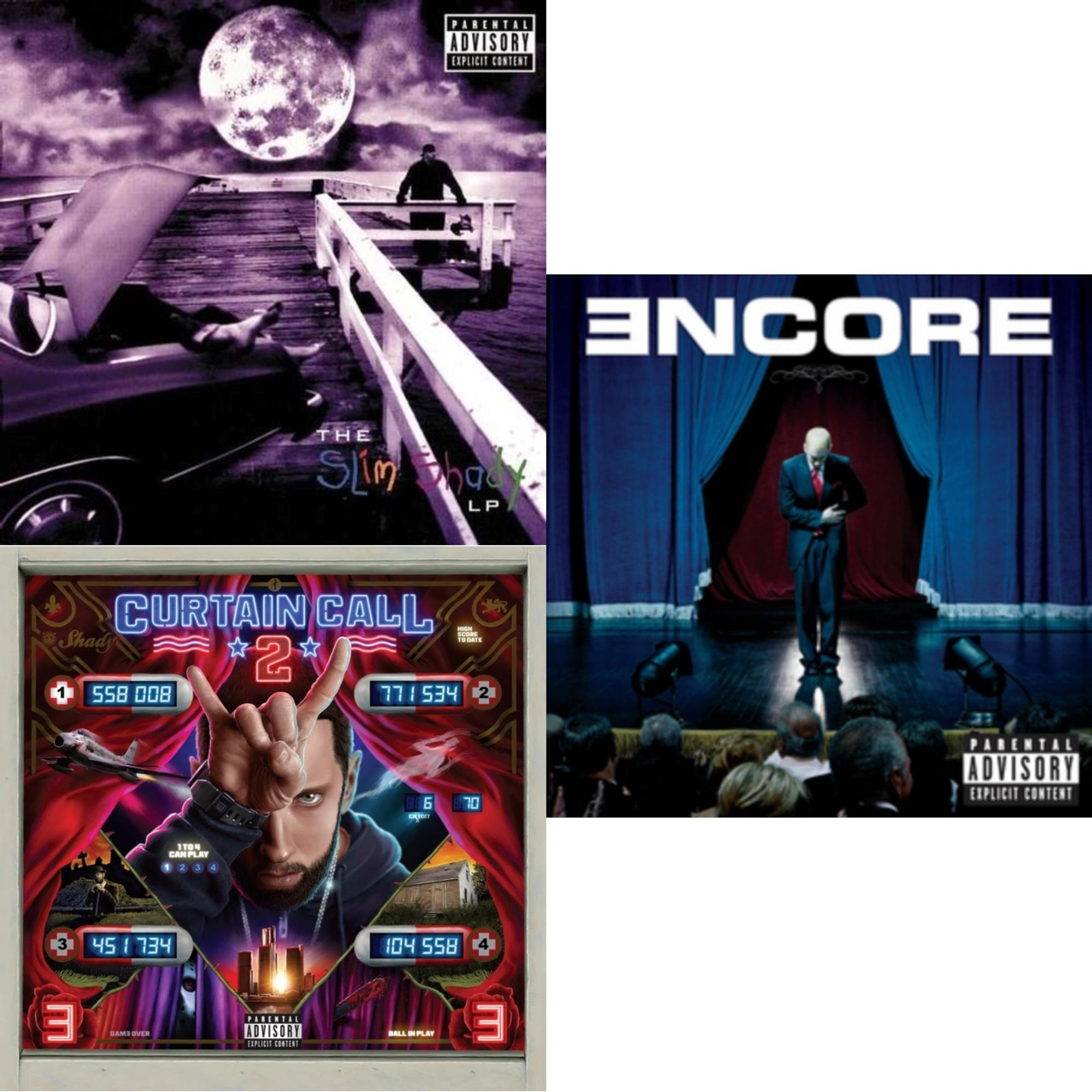 Slim Shady LP & Curtain Call 2 (2LP) & Encore - Walmart.com