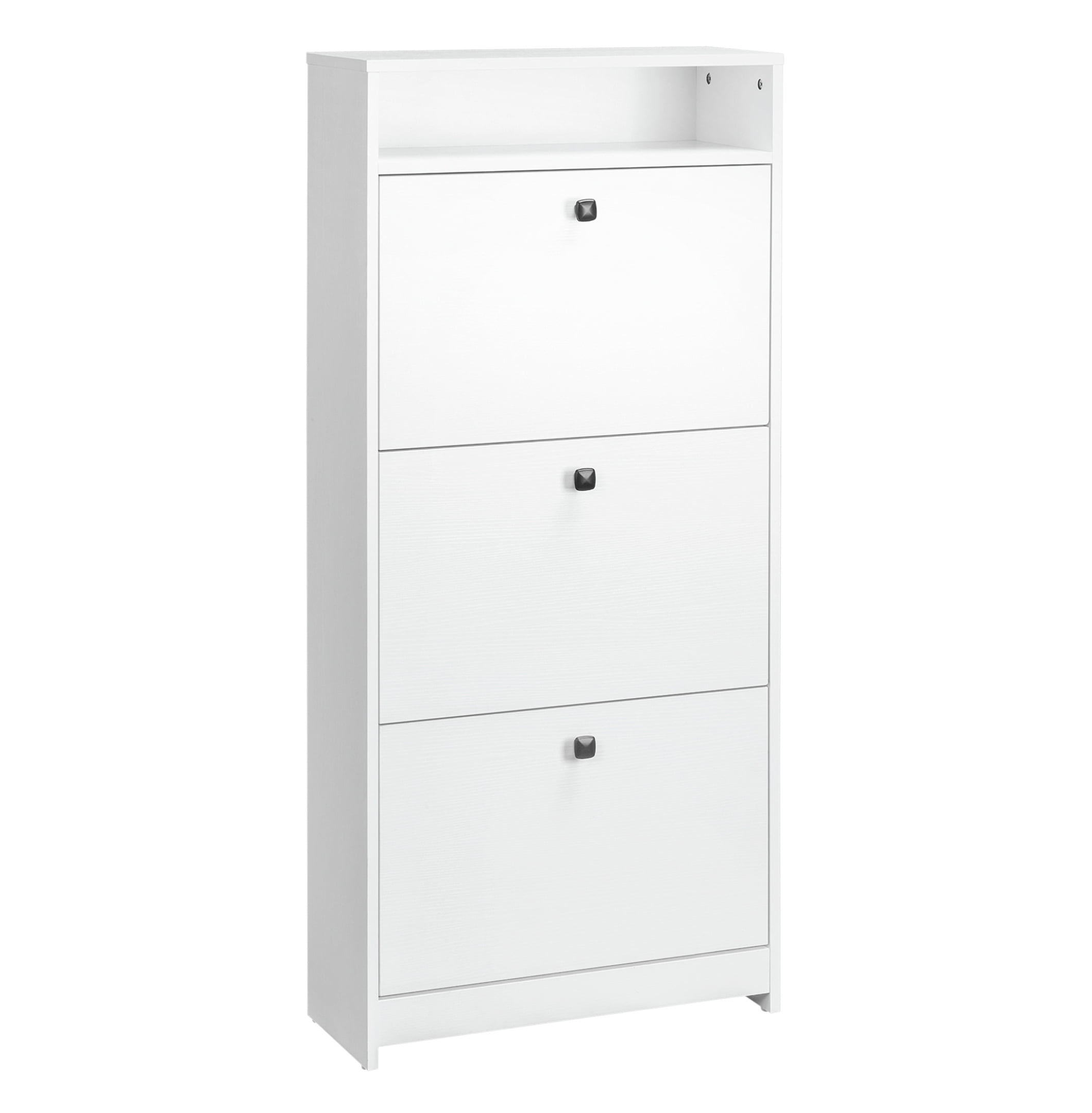 Slim Shoe Cabinet, Trendy Shoe Storage Cabinet with 3 Large Fold-Out ...