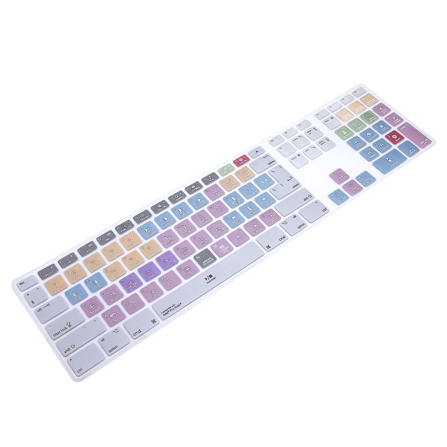 Slim Shortcuts Hotkeys Silicone Keyboard Cover US&EU For Apple With ...