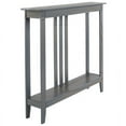 Slim Space-Saving Small Wood Side End Accent Tables - Gray, Thin ...