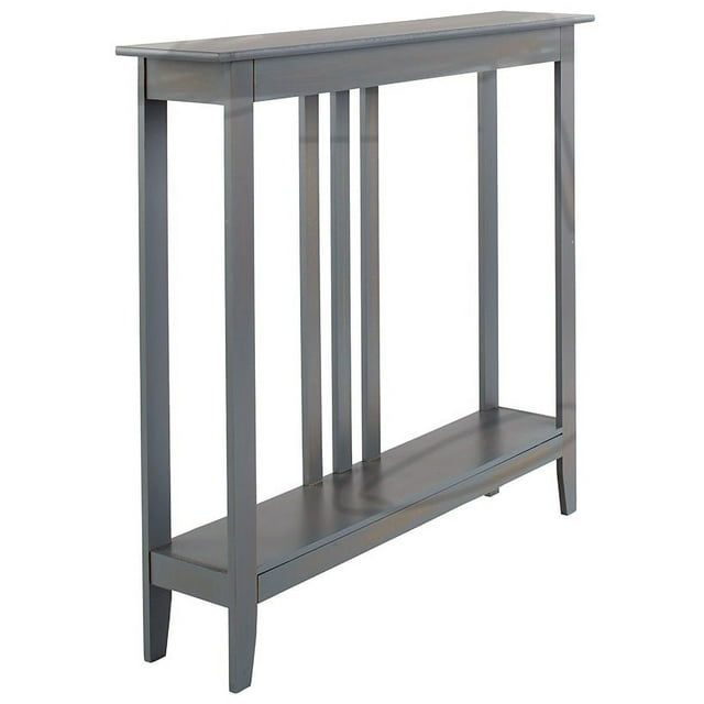 Slim Space-Saving Small Wood Side End Accent Tables - Gray, Thin ...