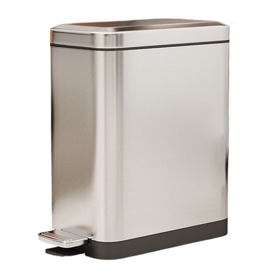 Slim Stainless Steel Trash Can Step Pedal Trash Can - Narrow Soft Close ...