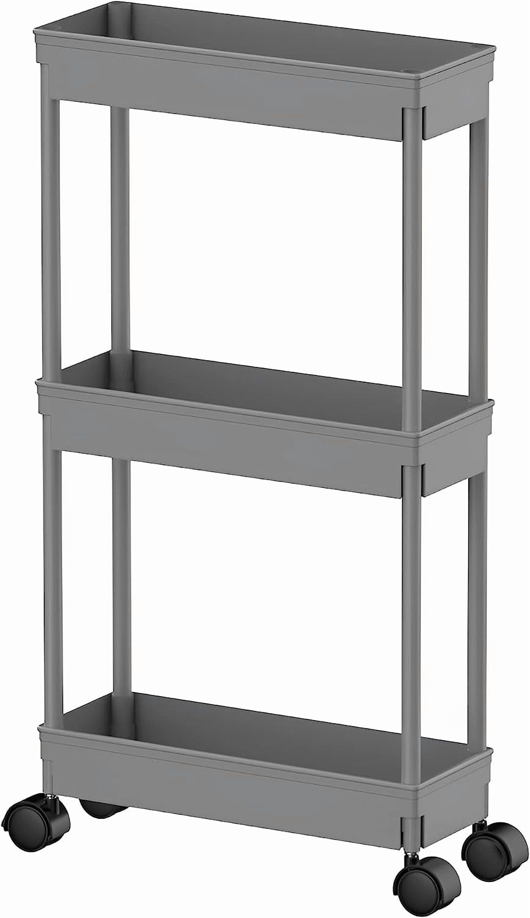 Slim Storage Cart,3 Tier Bathroom Rolling Utility Cart Storage ...
