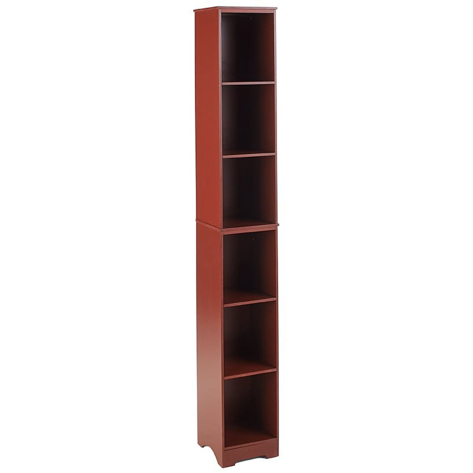 The Lakeside Collection Slim Storage Tower, Dark Walnut, 6 Cubbies, 9 ...