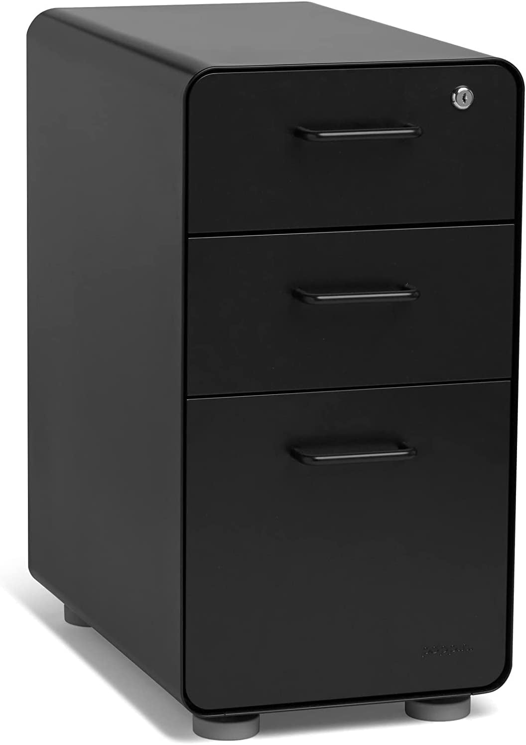 Slim Stow 3-Drawer File Cabinet - . 2 Utility Drawers and 1 Vertical ...