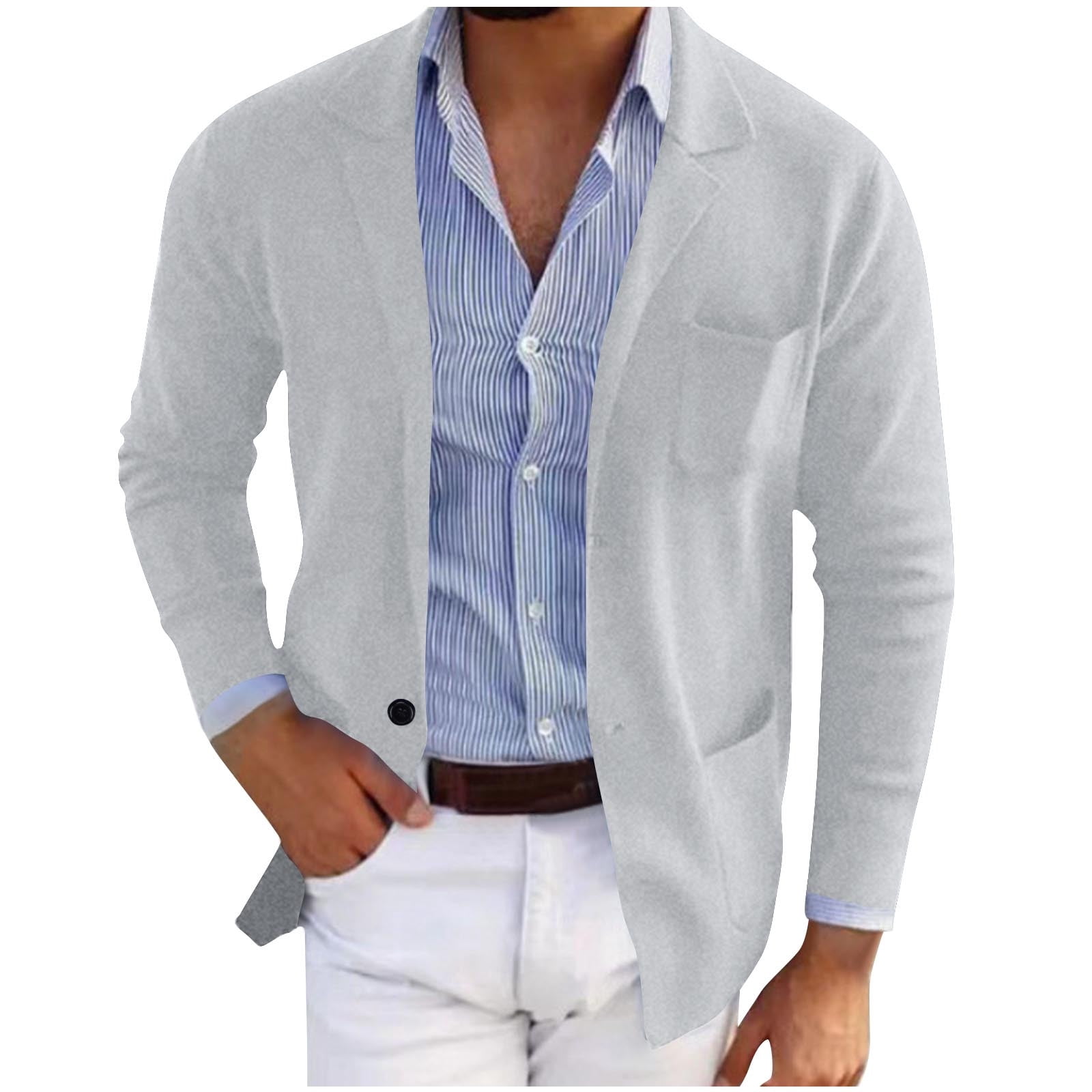 Slim Suits for Men Formal Casul Sport Coat Blazer One Buttons ...