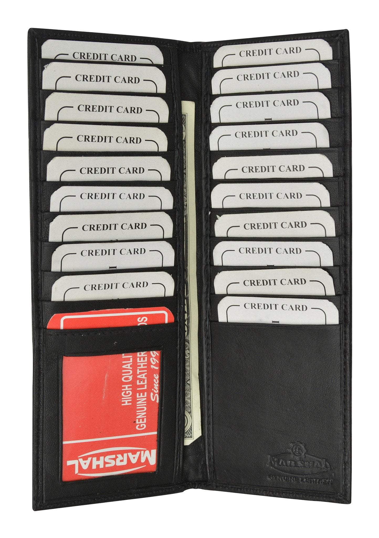 Slim Tall Genuine Leather Multi Credit Card ID Holder 528 - Walmart.com