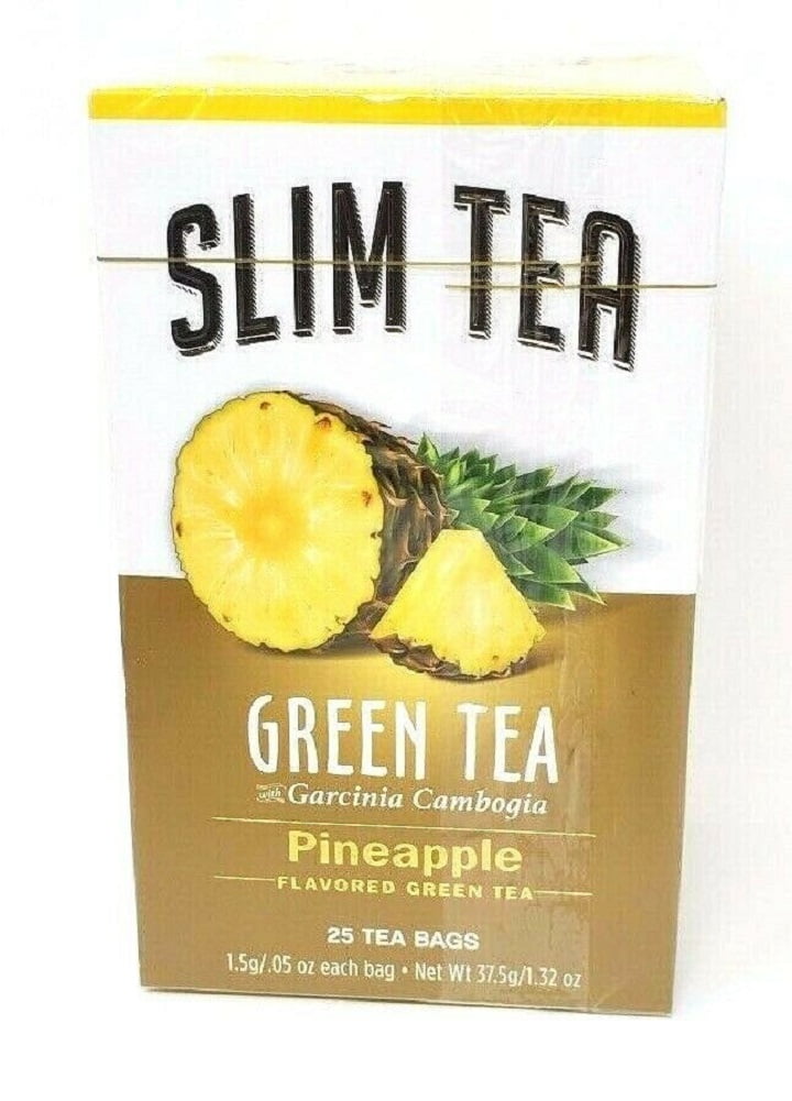 Slim Tea Green Tea with Garcinia Cambogia Pineapple Flavor, 25 teabags ...