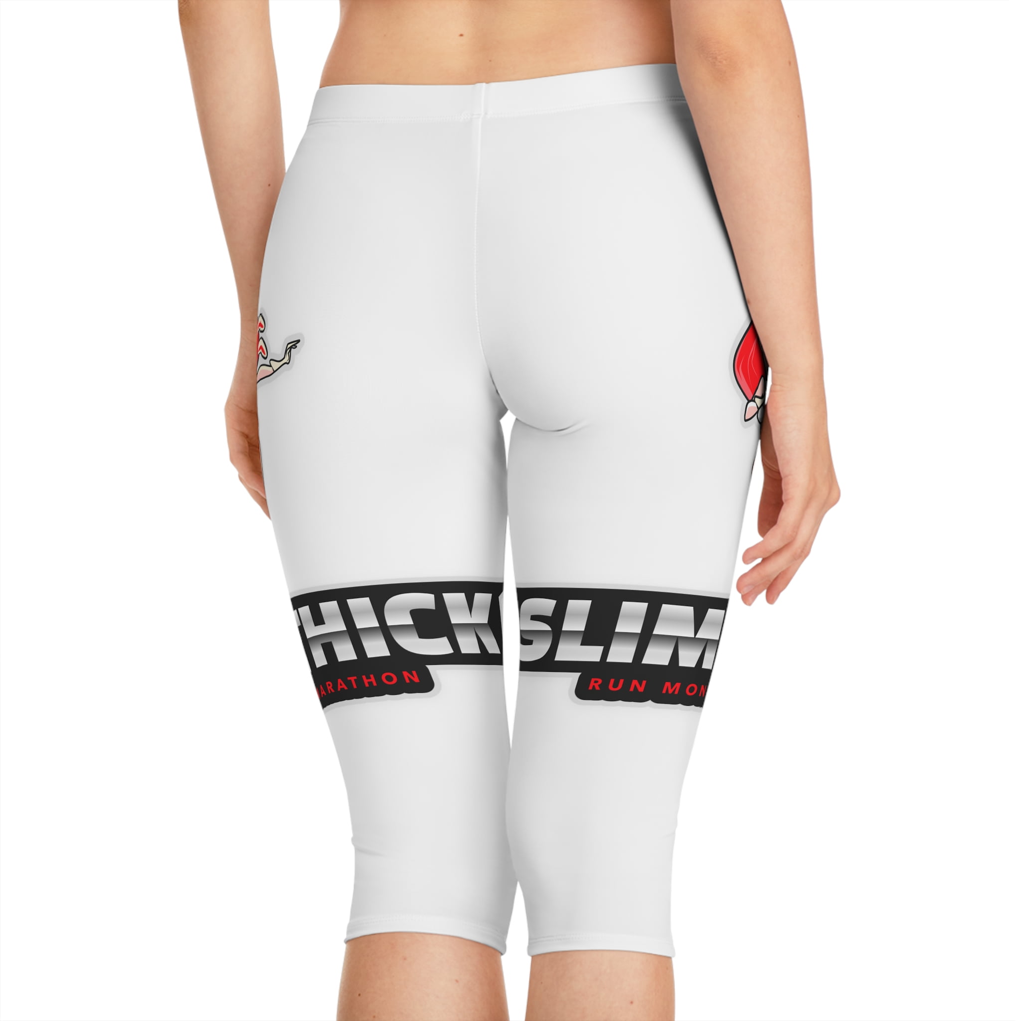 Slim Thick Women's White Capri Leggings - Walmart.com