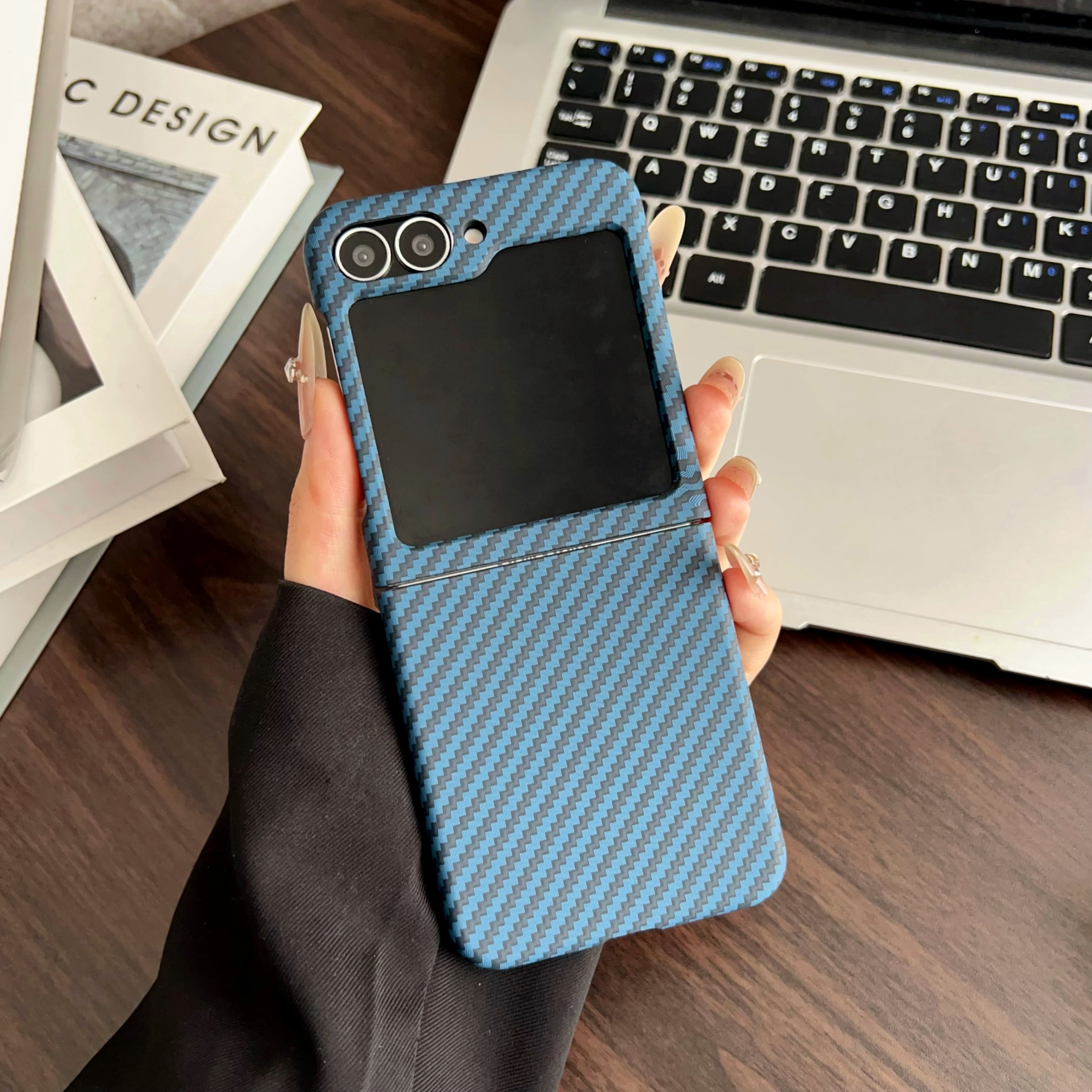 Slim and Thin Carbon Fiber Case for Samsung Galaxy Z Flip 5, Compatible ...
