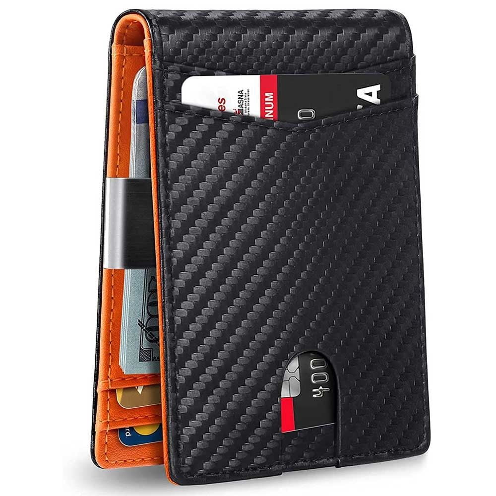 Slim Thin Small Wallet ID Credit Card Holder RFID Blocking Anti-scan ...