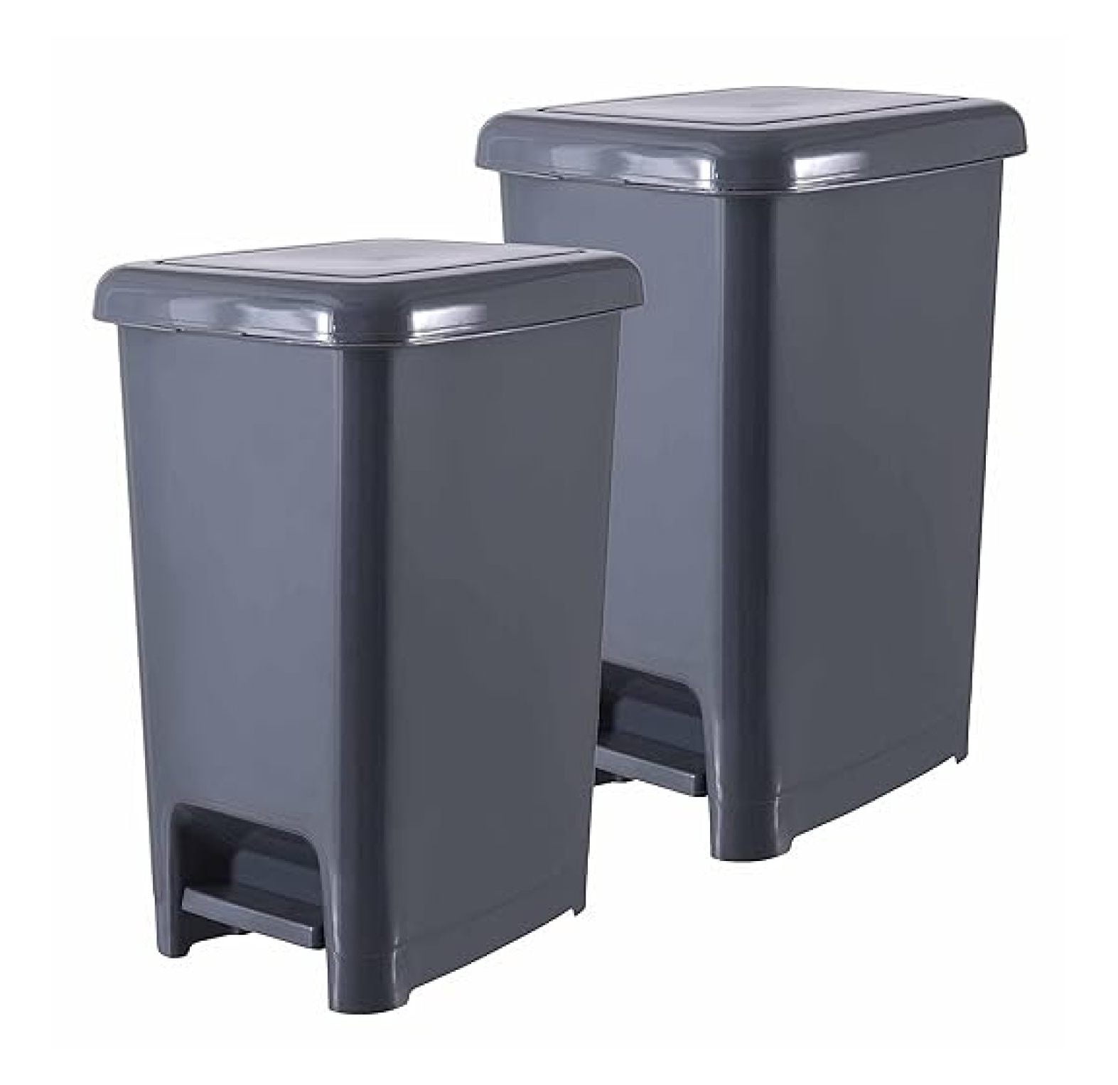 Slim Trash Can with Foot Pedal – 6.5 Gallon Step-On Trash Can with Lid ...