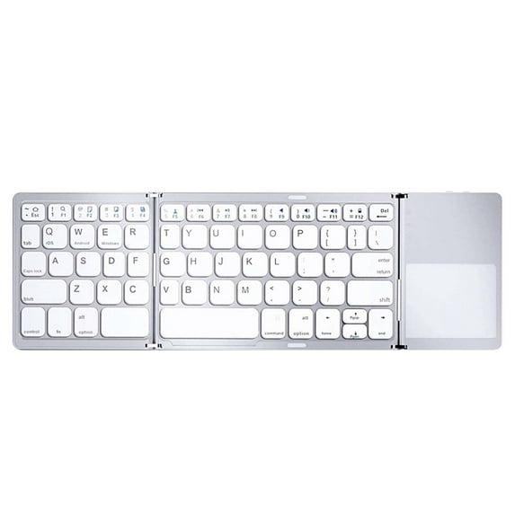 Slim Tri Fold Wireless Keyboard with Integrated Touchpad for Portable ...