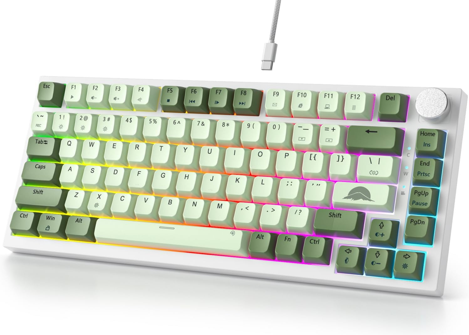 Slim USB Wired Keyboard for Mac and Windows PC - Full Size 104 Key ...