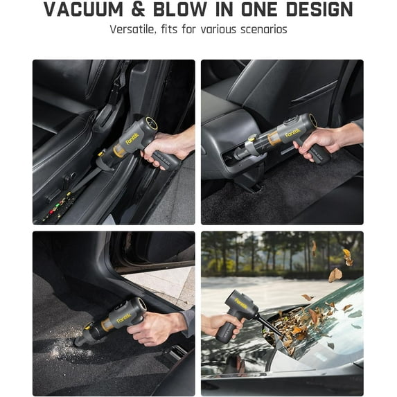 Slim V9 Mix Car Vacuum, 4 in 1 Handheld Air Duster, 12000PA Suction ...