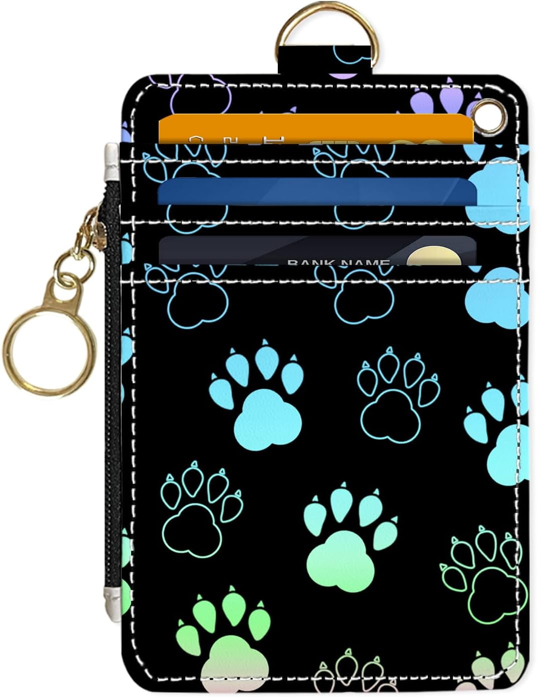 Slim Wallet Credit Card Holder, Black and White Checkered, Wallet Women ...