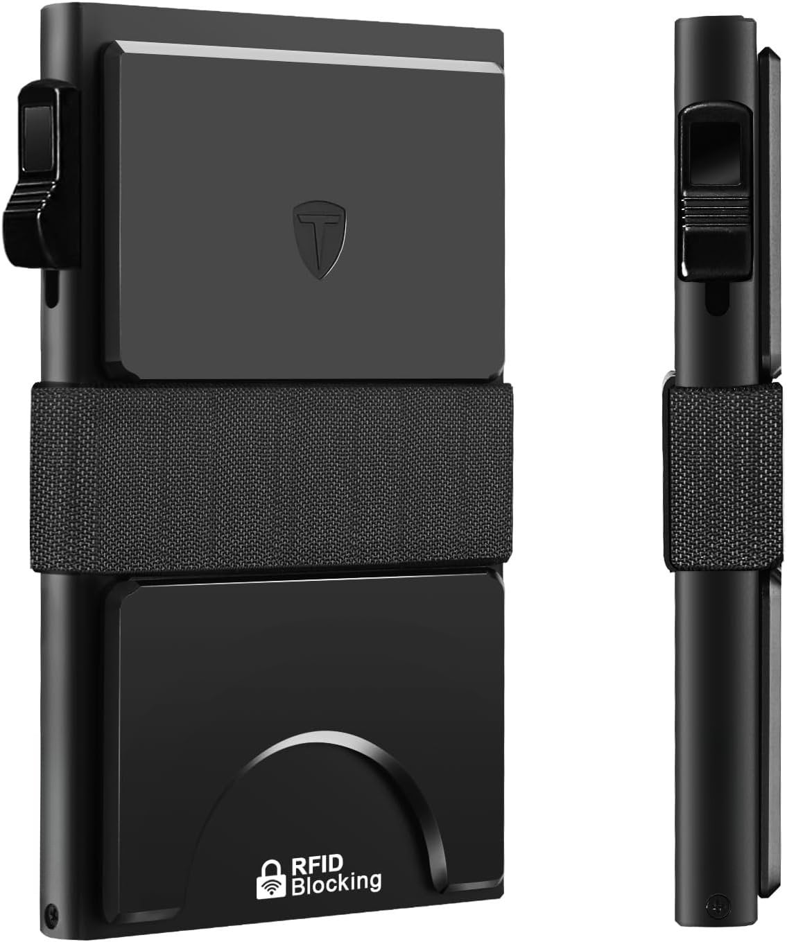 Slim Wallet for Men,Black RFID Blocking Card Holder with Expandable ...