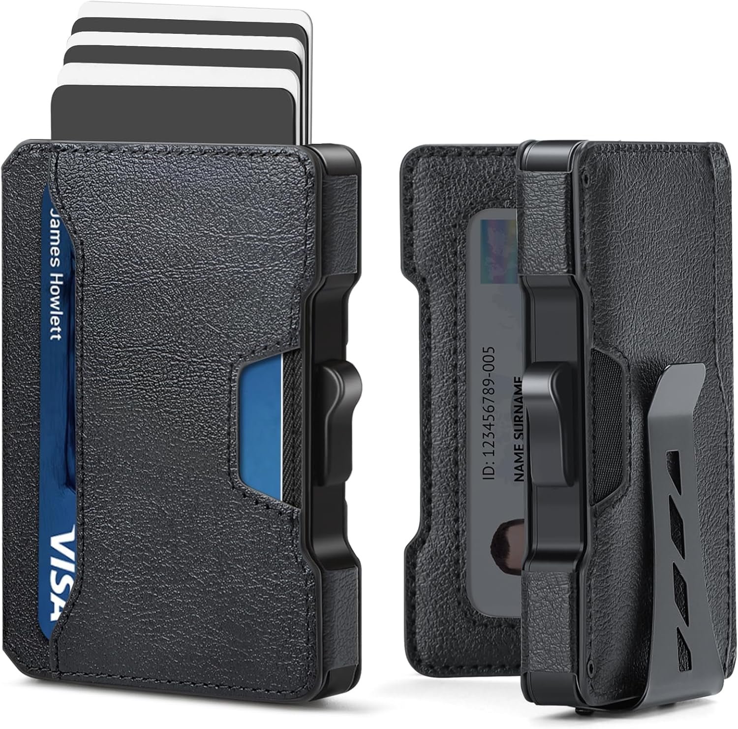 Slim Wallet for Men - Minimalist Men's Wallet with Money Clip, Aluminum ...