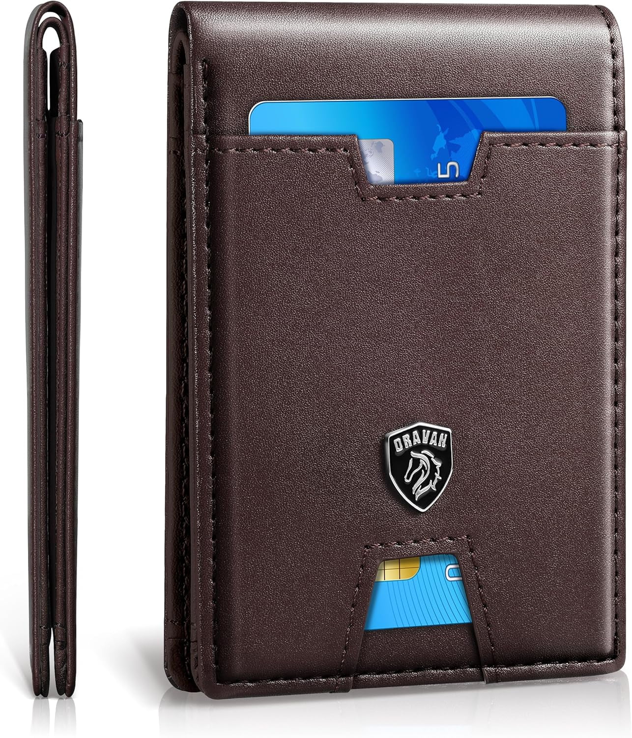 Slim Wallet for Men Rfid Blocking Mens Wallet Front Pocket with 11 Card ...