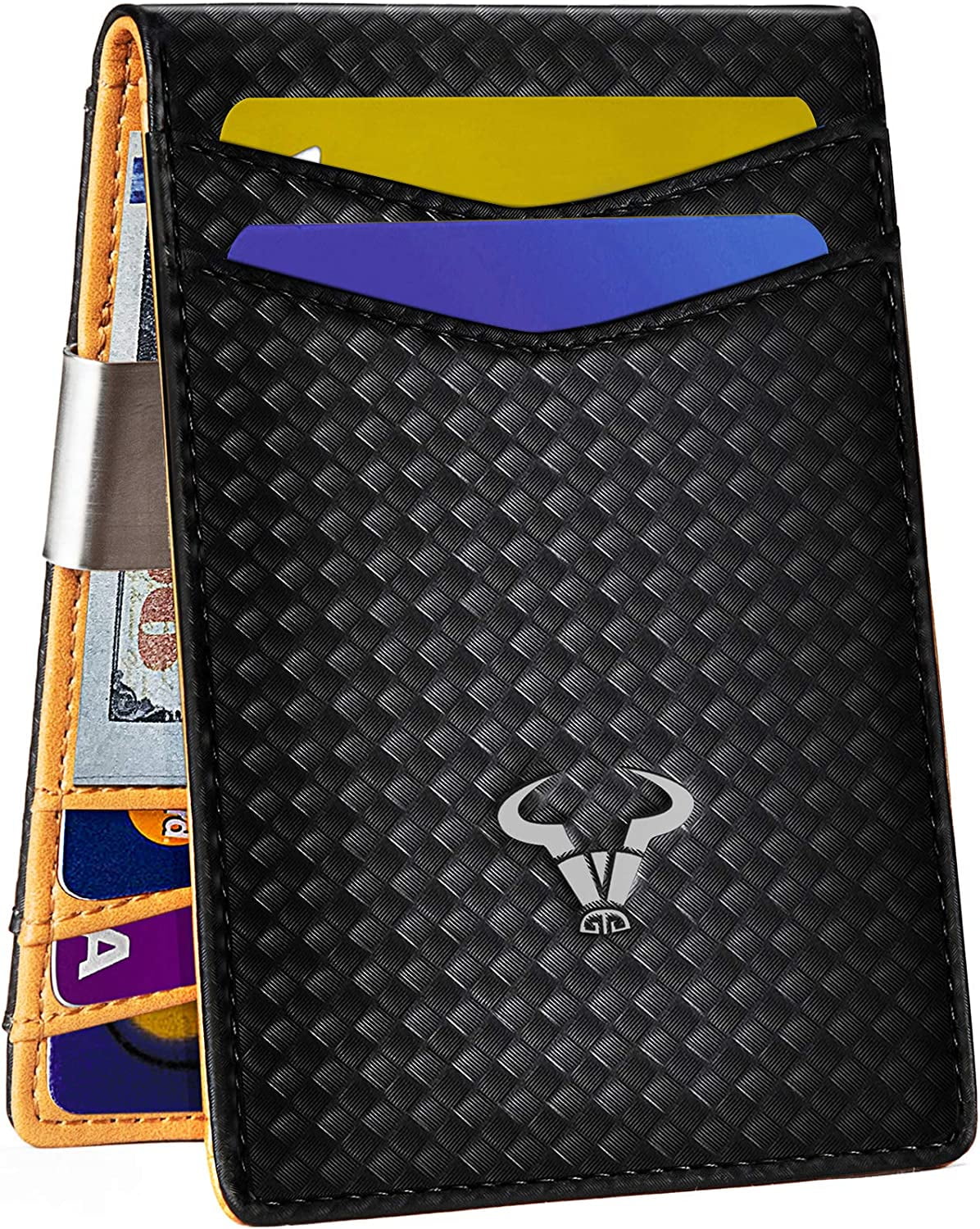 Slim Wallet Money Clip, Mens Front Pocket Wallet For Men 8 Cards 3"x4 ...