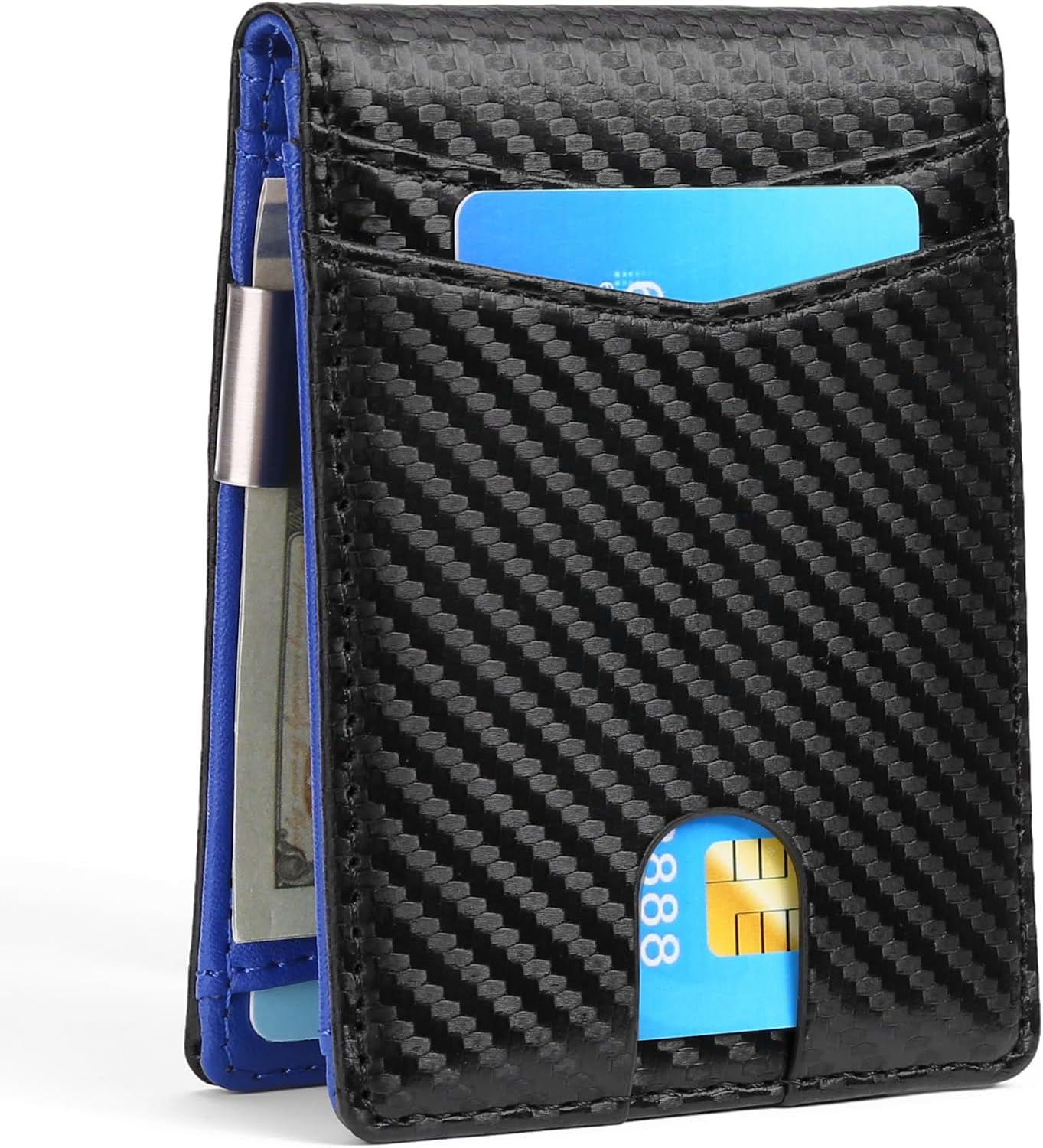 Slim Wallet for Men Bifold RFID Blocking Front Pockets Wallet Credit ...