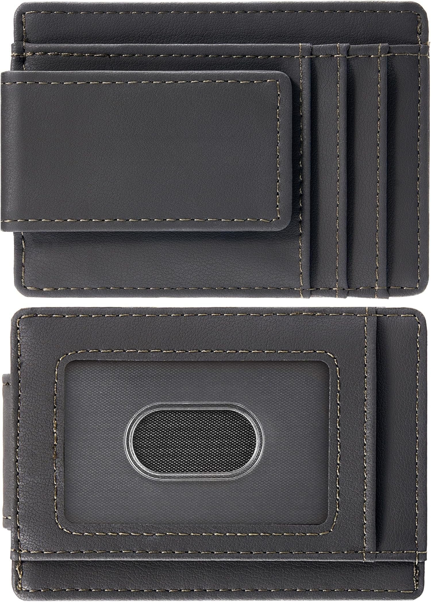 Slim Wallet for Men Blocking Clip, Minimalist Front Pocket Credit Card ...