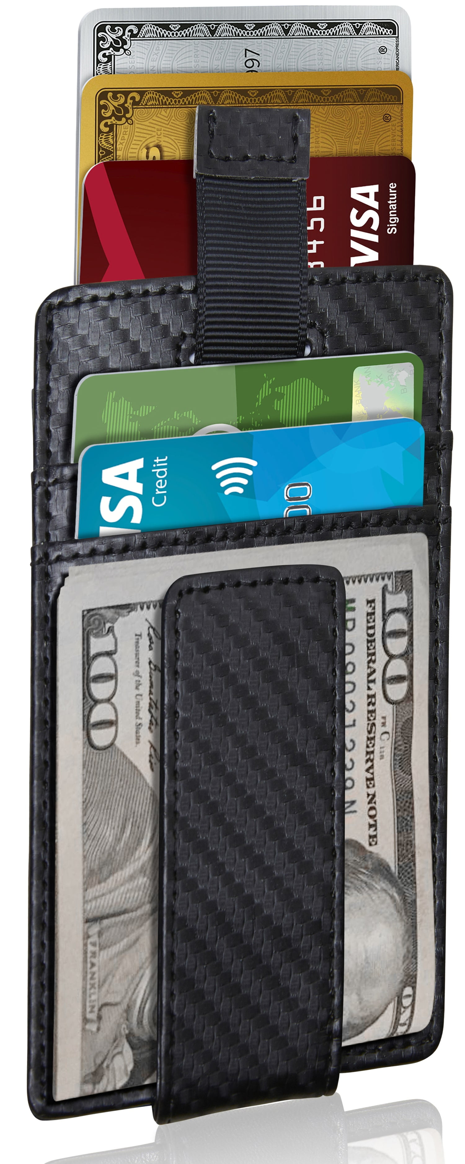 Slim Wallets For Men With Money Clip - Mens Wallet With Pull Strap ...