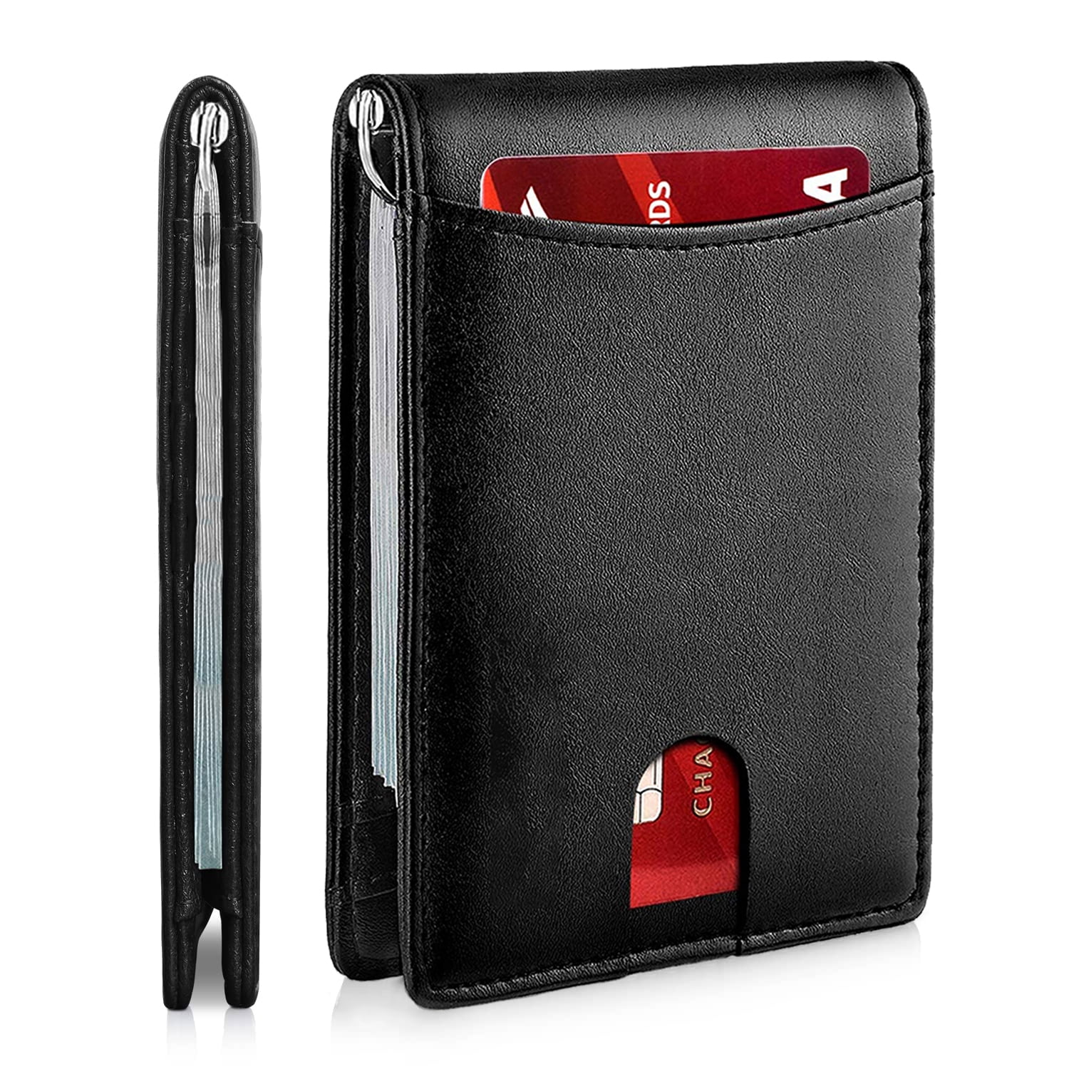 Slim Wallets for Men -Artificial Leather Money Clip Mens Wallet - RFID ...