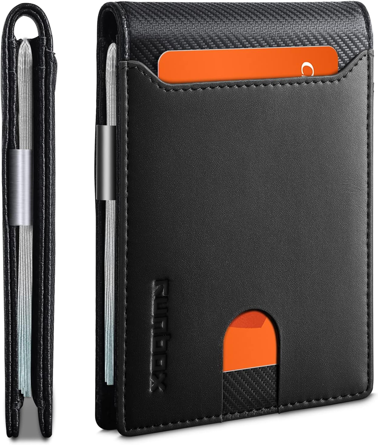 Slim Wallets for Men - Leather Money Clip Mens Wallet - RFID Blocking ...
