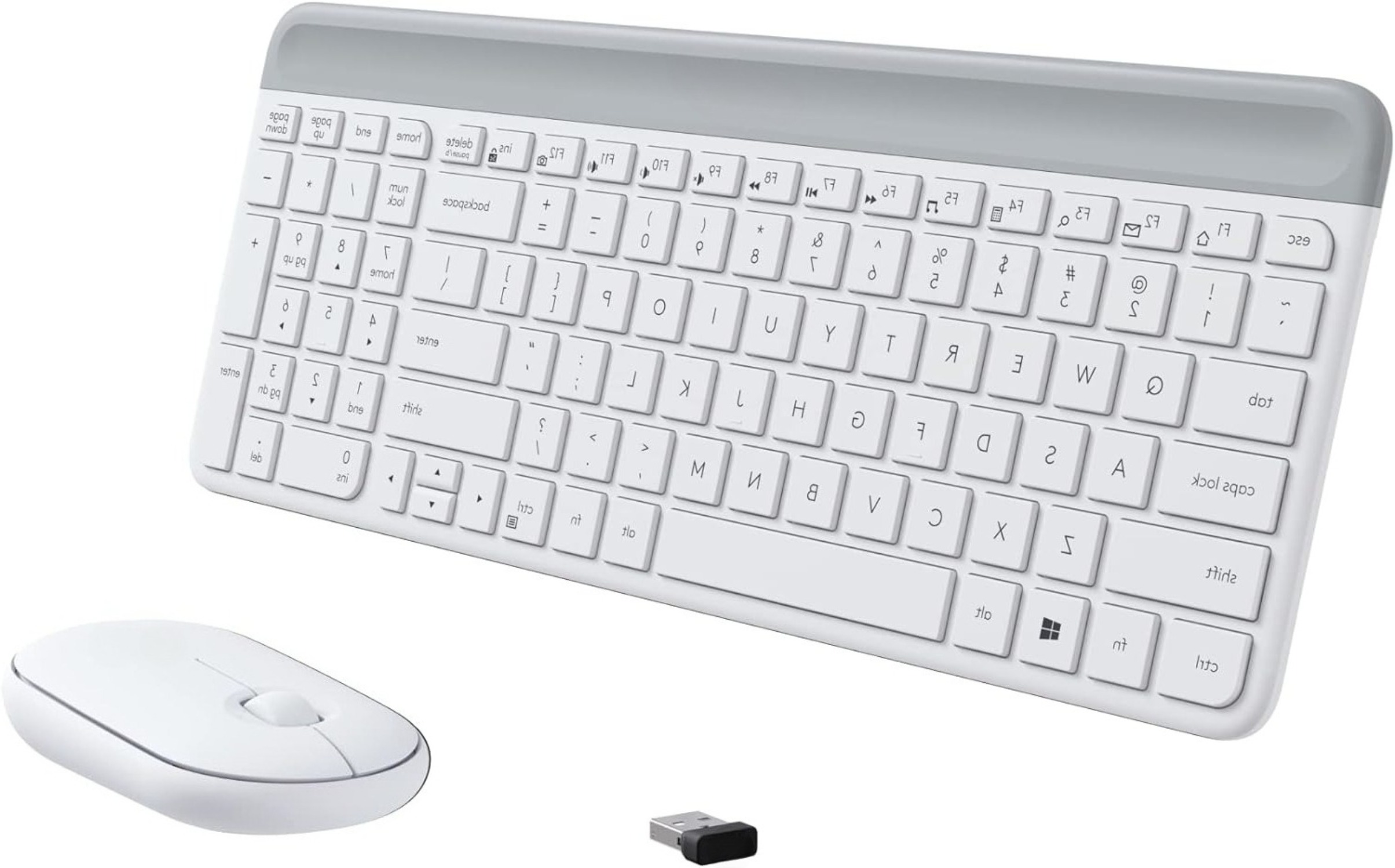 Slim Wireless Keyboard and Mouse Combo - Modern Compact Layout, Ultra ...