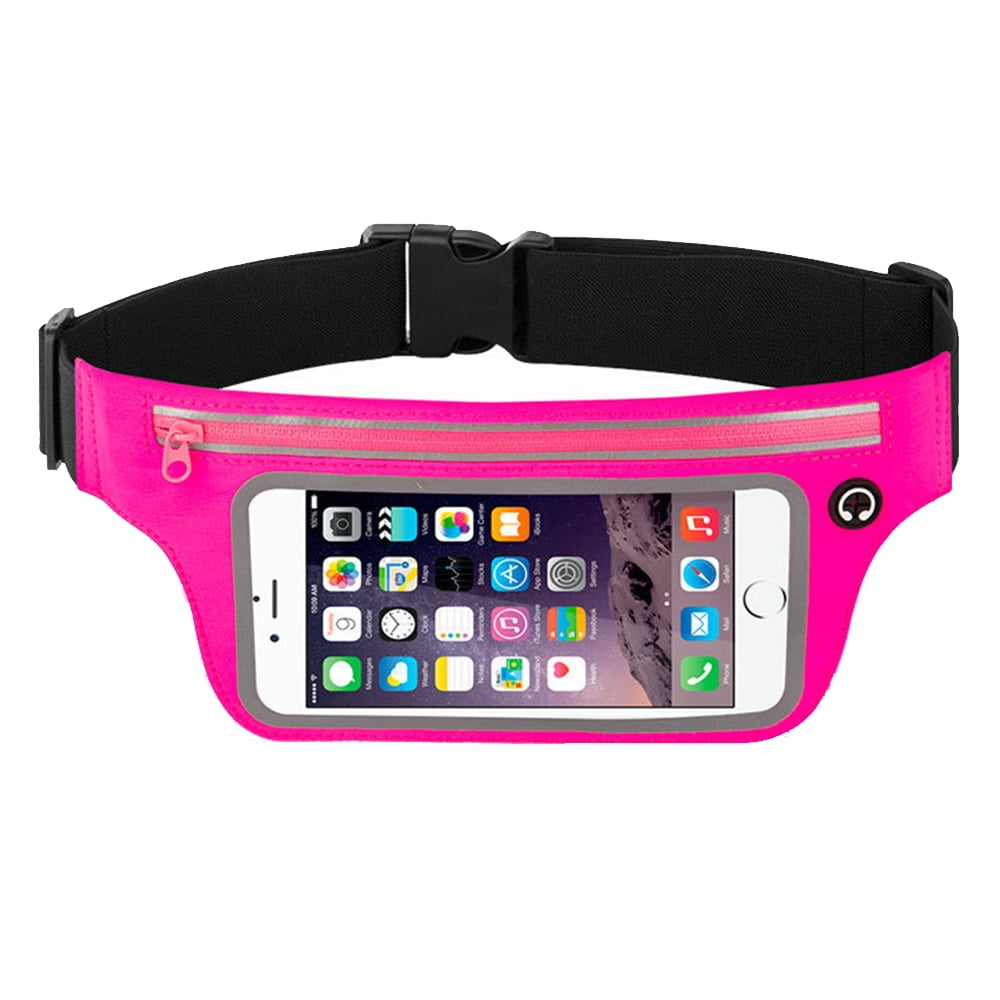 Slim Workout Waist Pack with Touchscreen Phone Pouch and Adjustable Fit ...