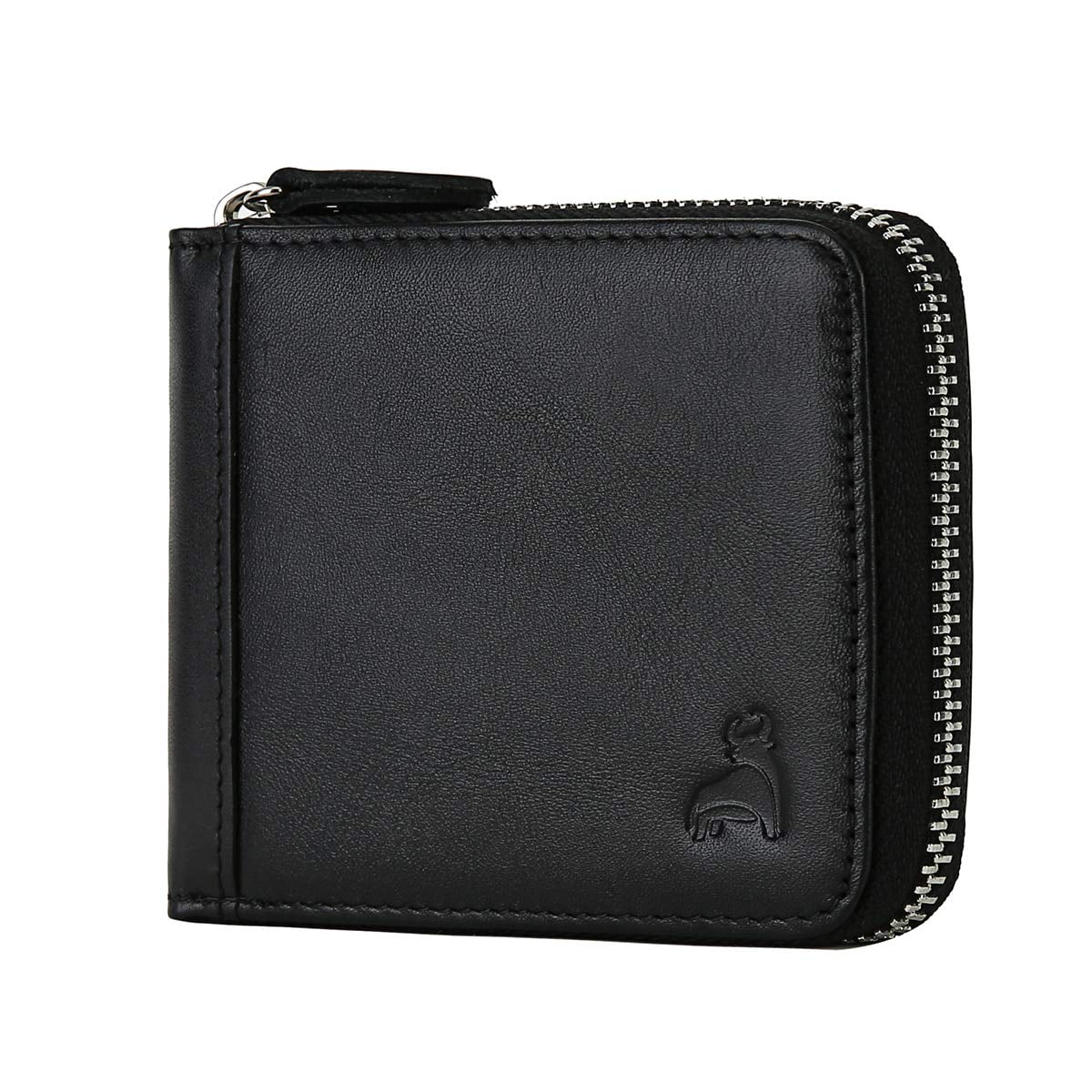 Slim Zipper Wallets For Men RFID Leather Mens Bifold Creidt Card Holder ...