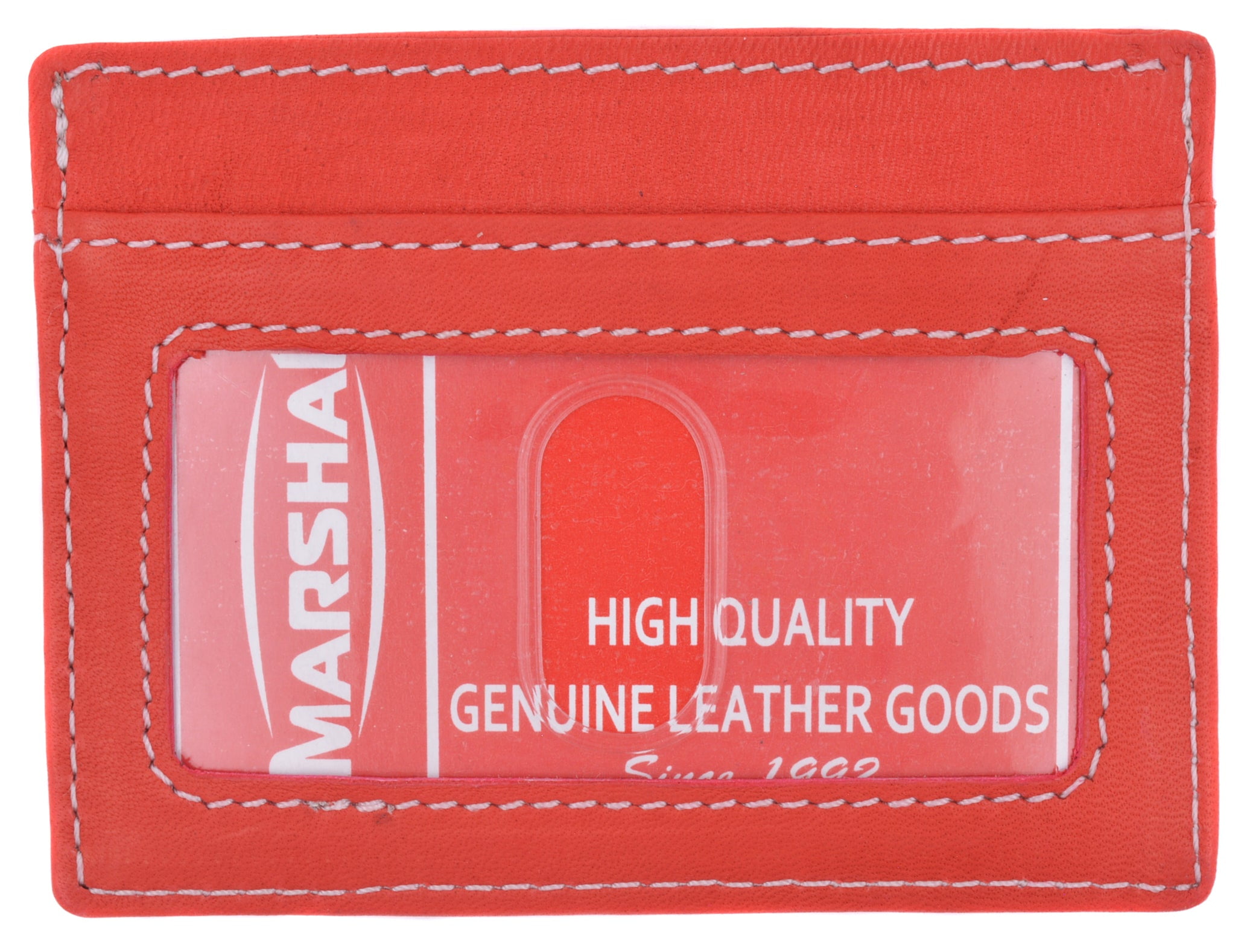 Slim and Sleek Genuine Leather Credit Card Holder with ID Window 270 CF ...