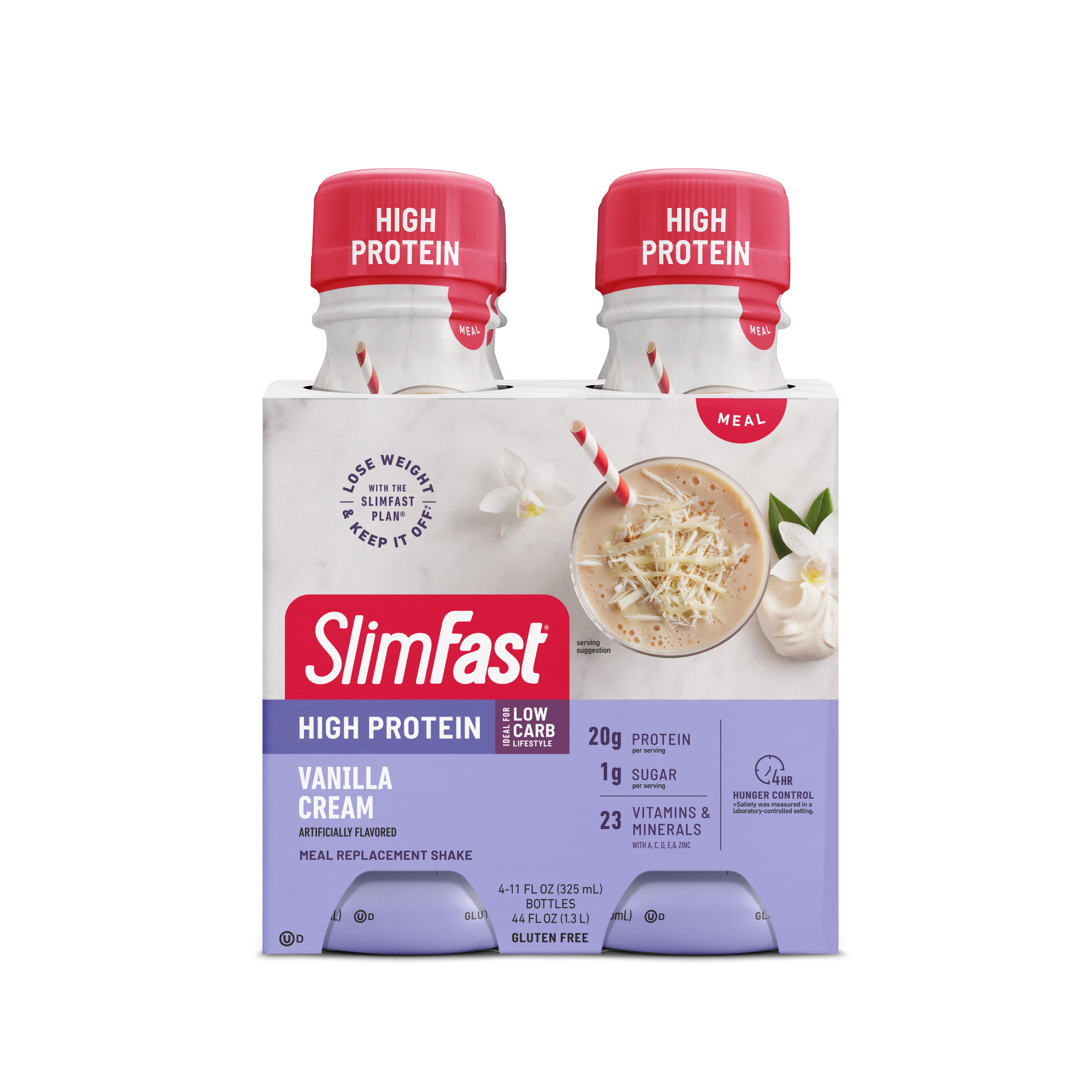 SlimFast High Protein Shake Meal Replacement Shake, Vanilla Cream, 11 ...