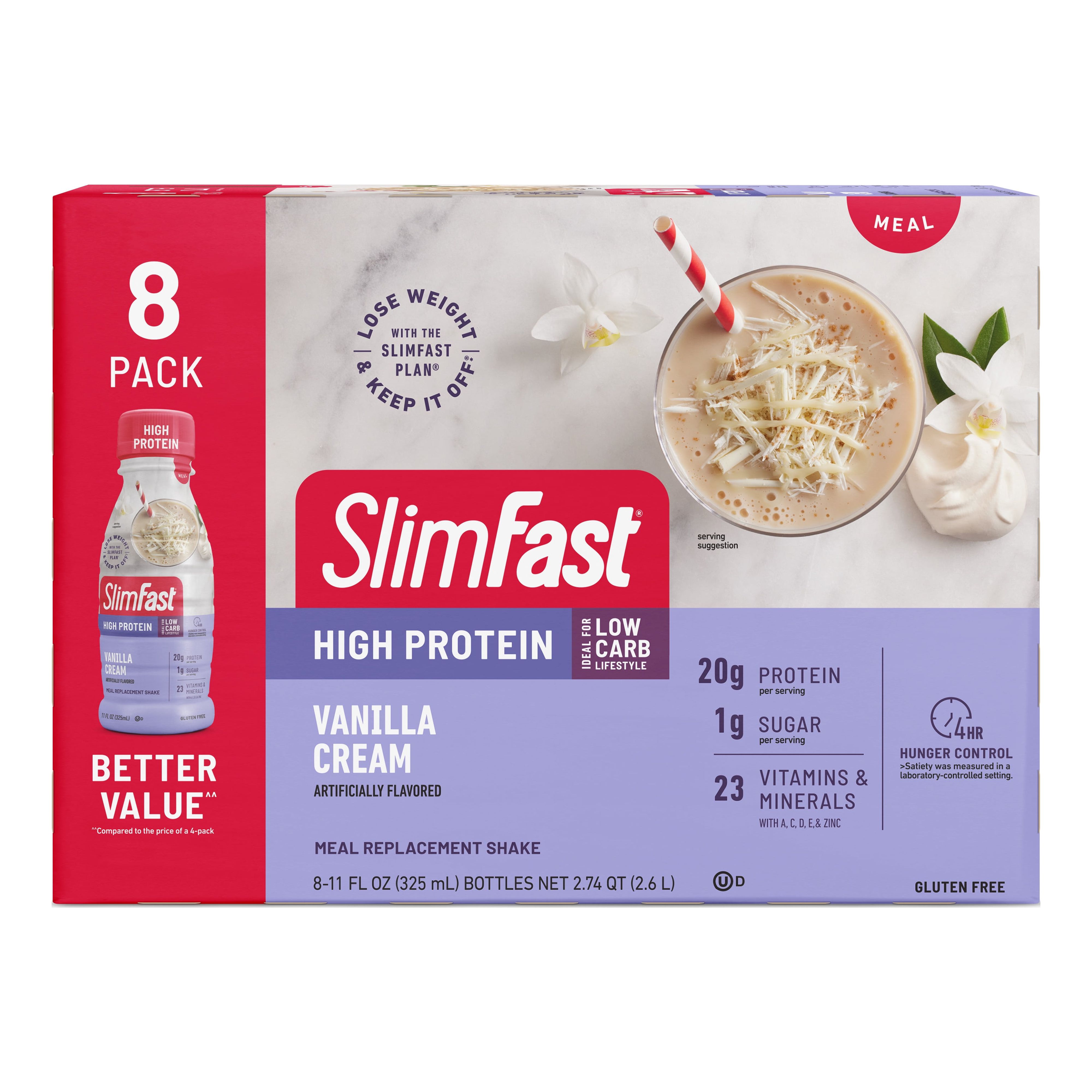 SlimFast Original Meal Replacement Shake Powder, French Vanilla, 12.83 ...