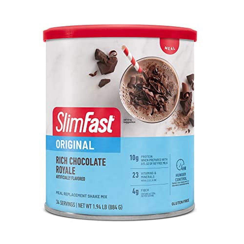 SlimFast Meal Replacement Powder, Original Rich Chocolate Royale, Shake ...