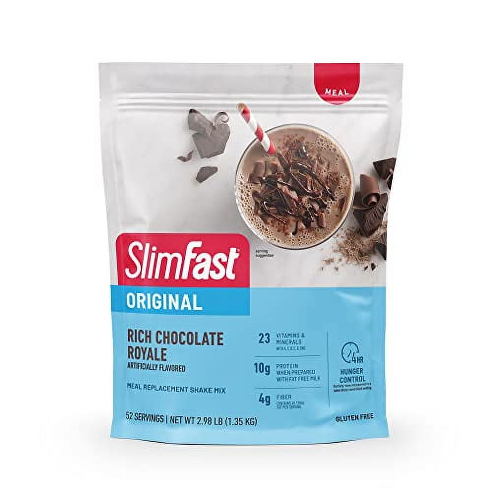 SlimFast Meal Replacement Powder, Original Rich Chocolate Royale, Shake ...