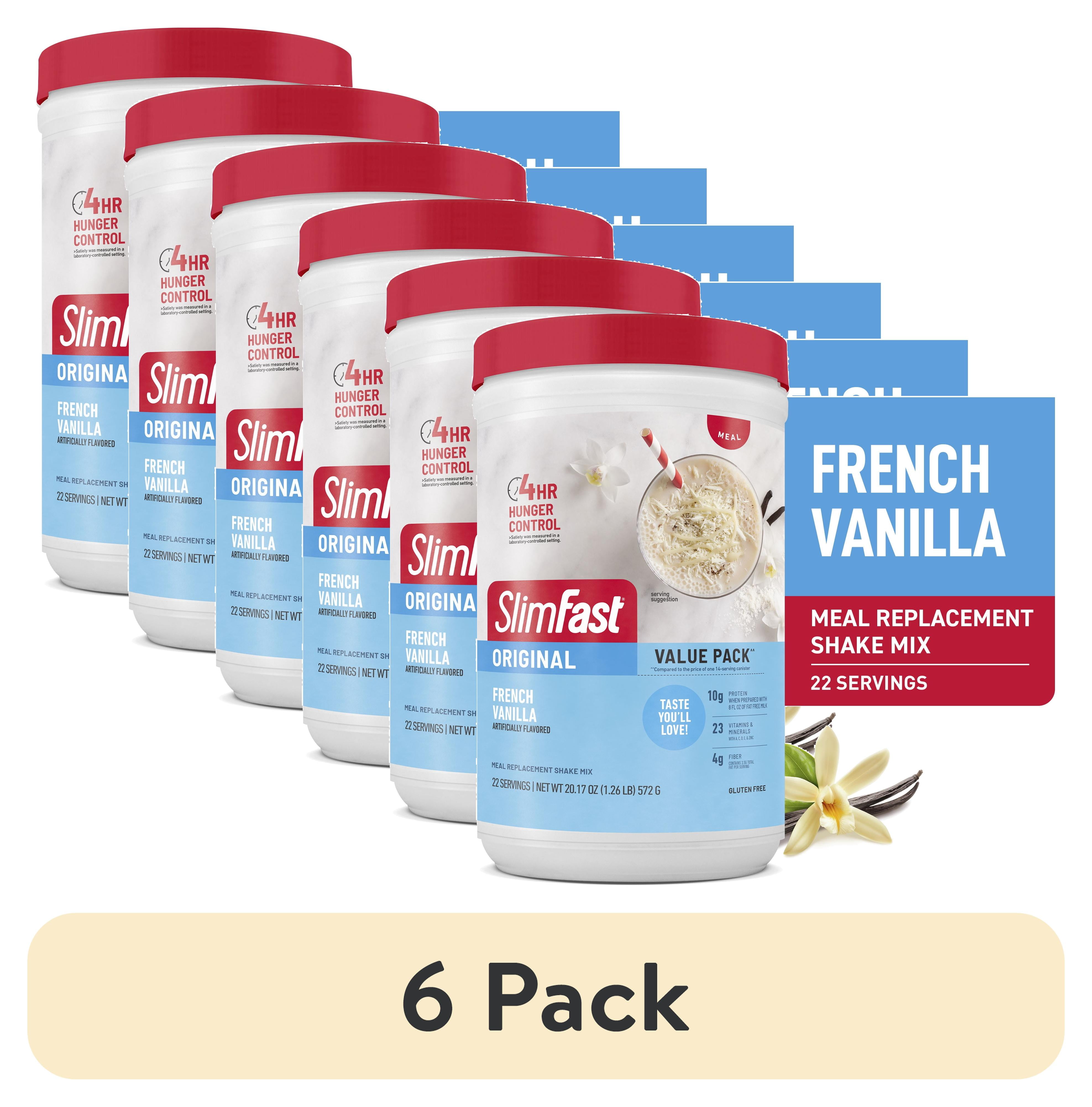 (6 pack) SlimFast Original Meal Replacement Shake Mix, French Vanilla ...