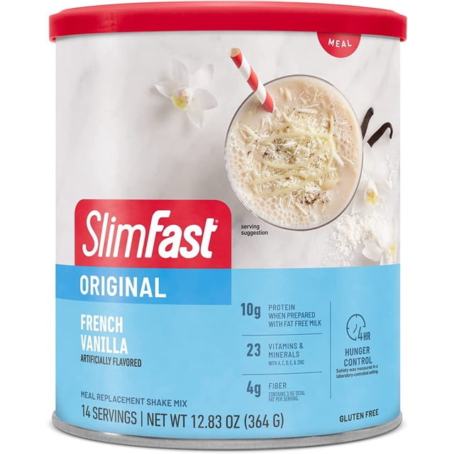 SlimFast Original Meal Replacement Shake Powder, French Vanilla, 12.83 ...