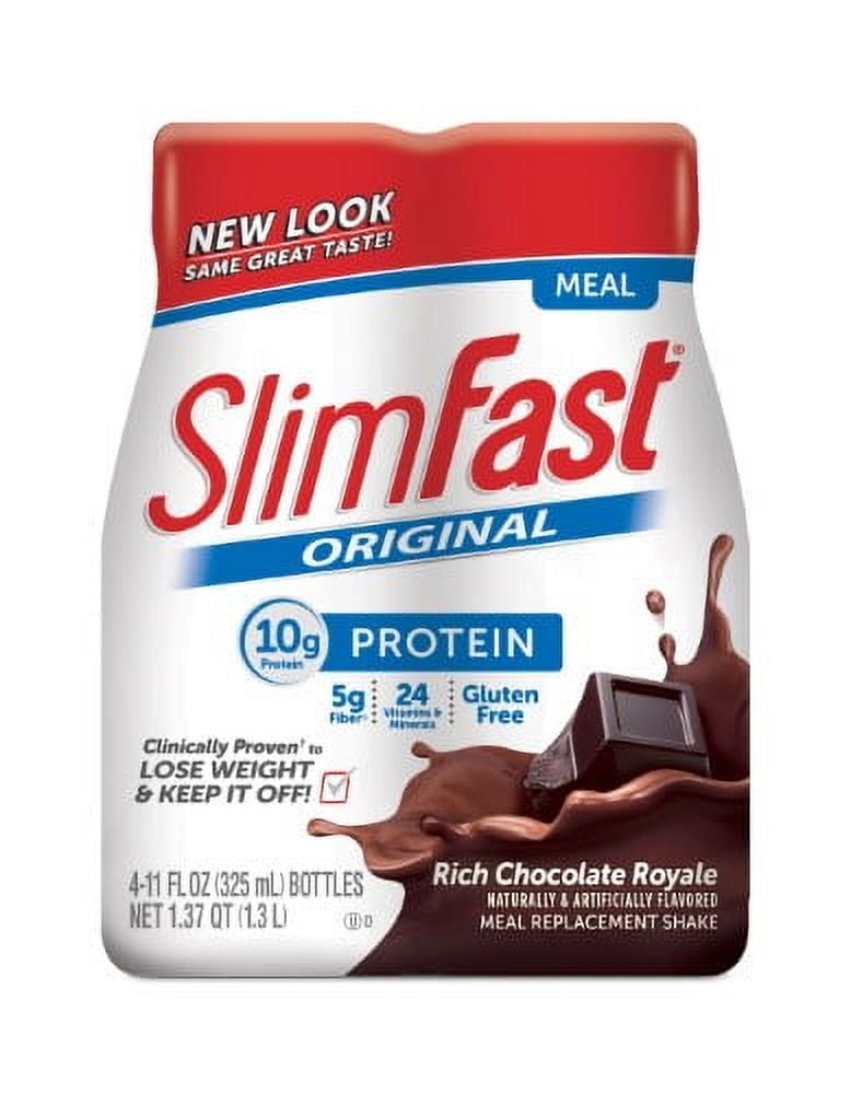 SlimFast Original Meal Replacement Shakes, Rich Chocolate (Pack of 20 ...