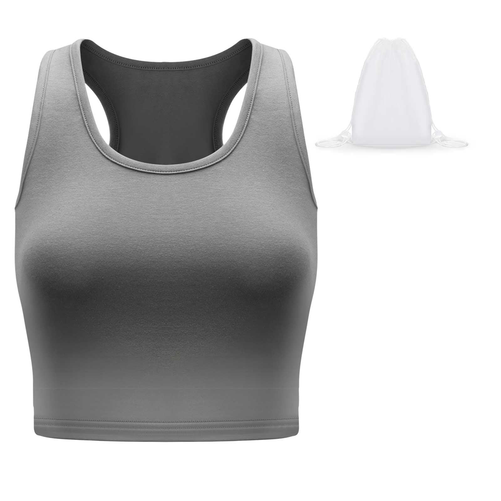 SlimPro 1 Piece Basic Crop Tank Tops Sleeveless Racerback Crop Sport ...