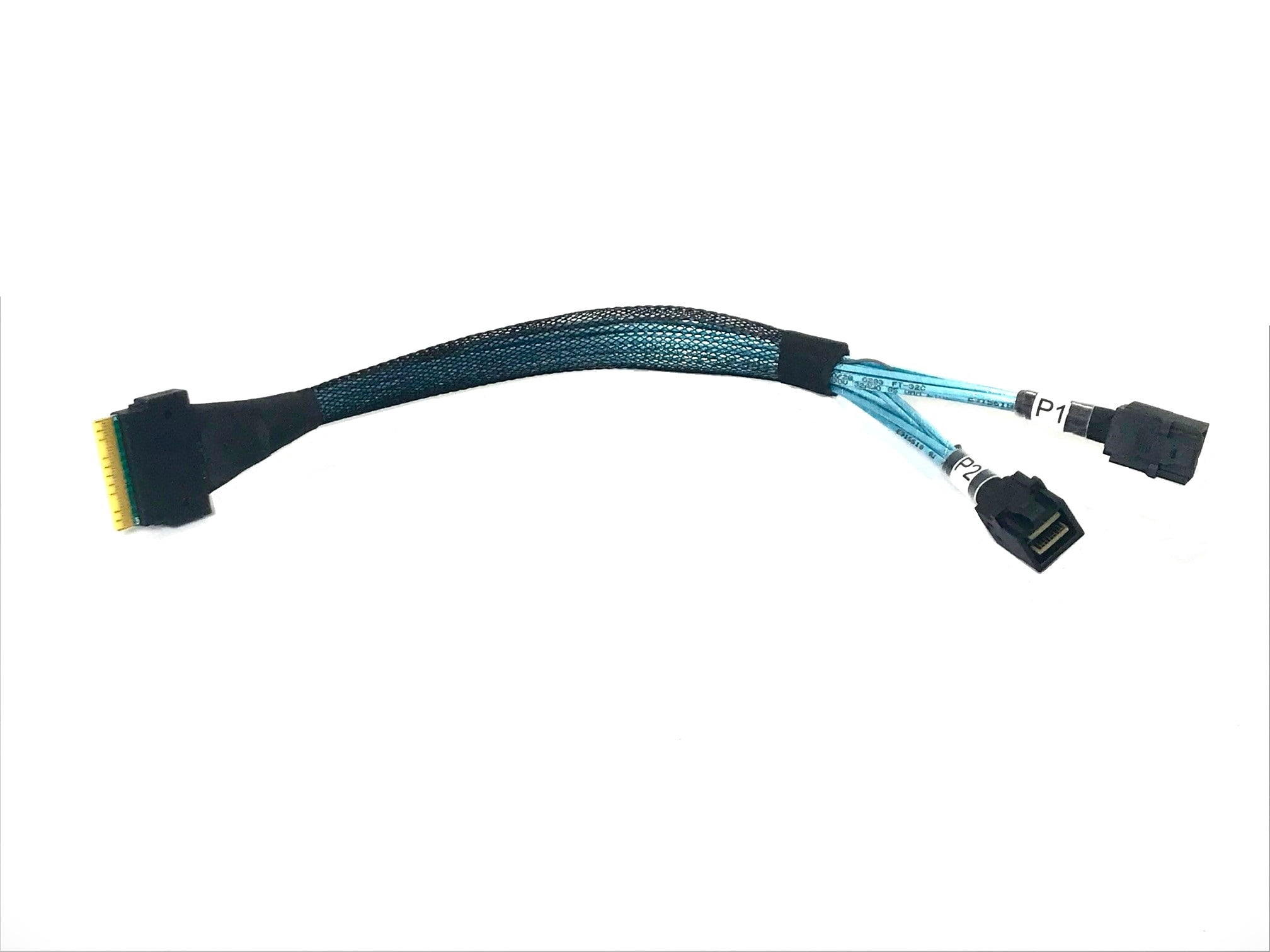 ‌SlimSAS 8i S‌FF-8654 to 2 X Mini SAS SFF-8643 Cable - 250mm - Walmart.com